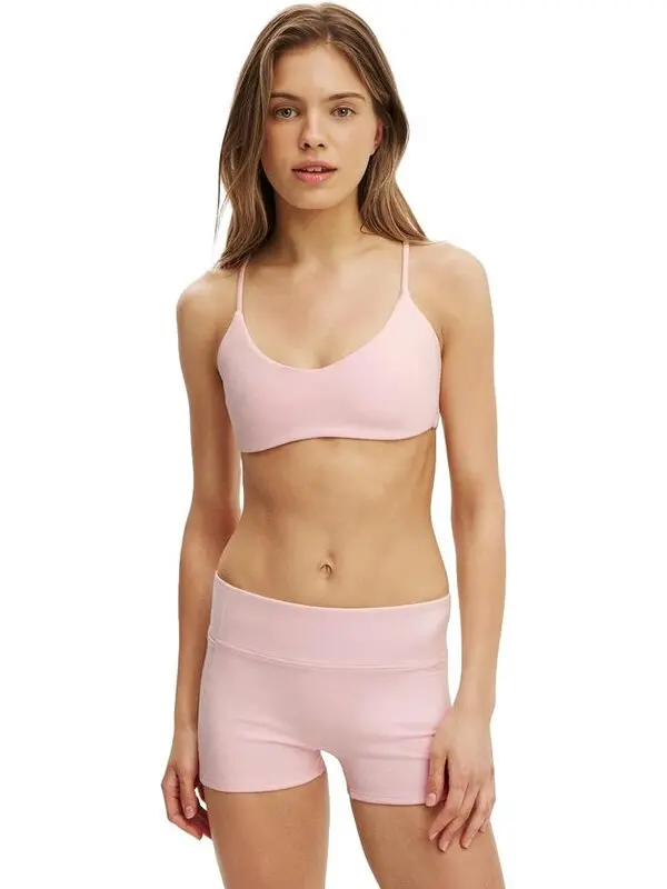 Cotton:on Active Ultra Soft Scoop V Crop - Cherry Dream