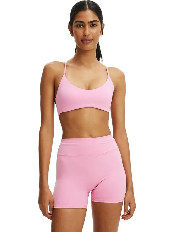 Cotton:on Active Ultra Soft Scoop V Crop - Sea Pink