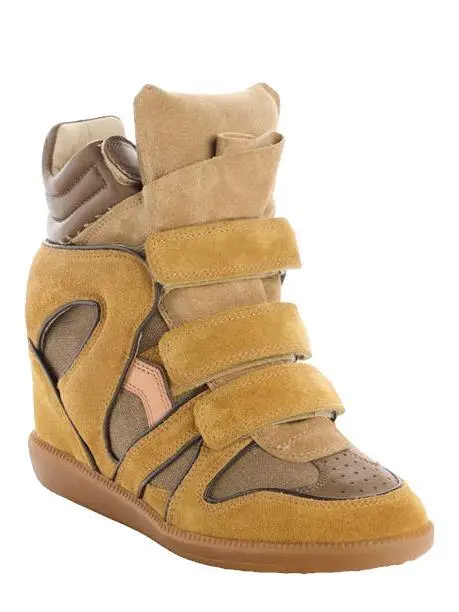 Isabel Marant Bekett High-top Wedge Sneakers - Khoe Khaki/ochre