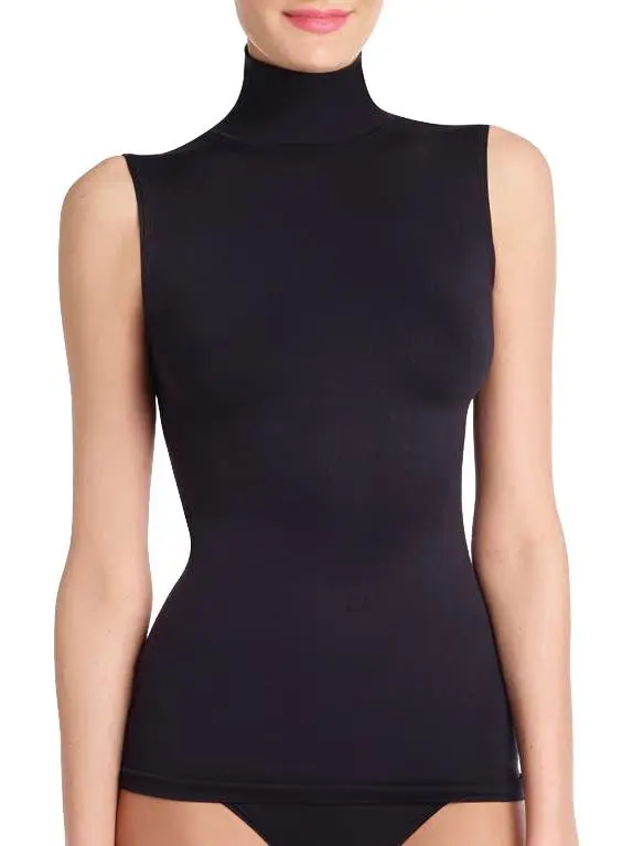 Commando Minimalist Sleeveless Turtleneck - Black