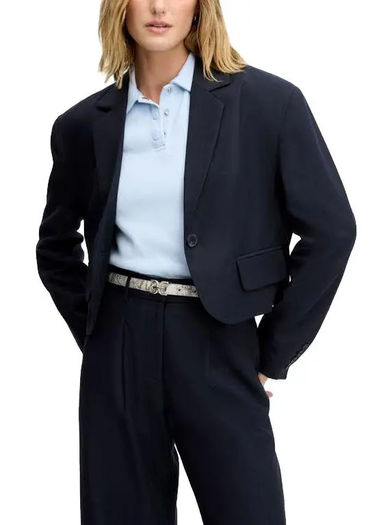 Sam Edelman Crop Blazer - Navy