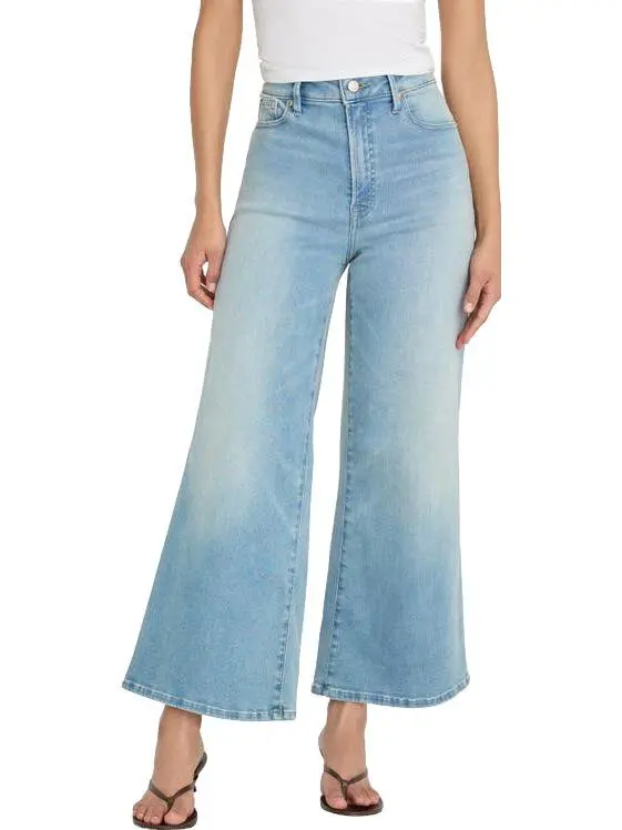 Good American Soft-tech Good Waist Crop Palazzo Jeans - Indigo1225