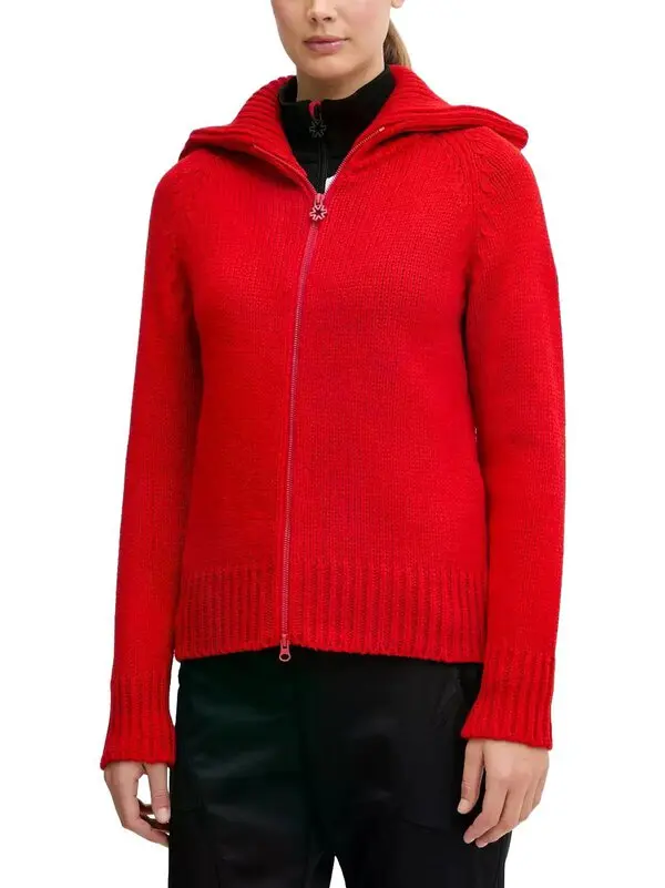 NEWLAND Piz Nair Zip Cardigan - Red