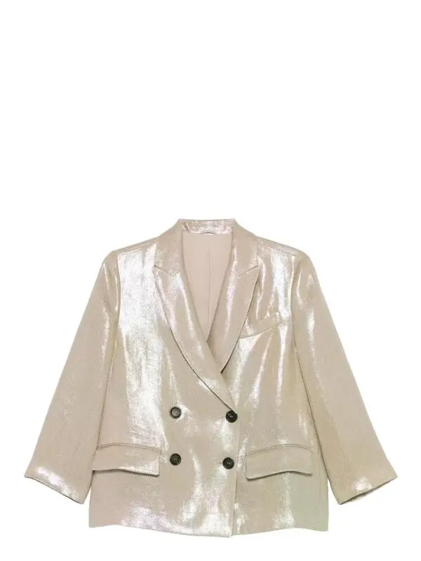 Brunello Cucinelli Button Double-breasted Jacket - Neutrals