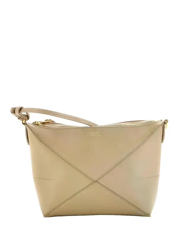 Loewe Puzzle Pouch Bag Leather Clutch - Green