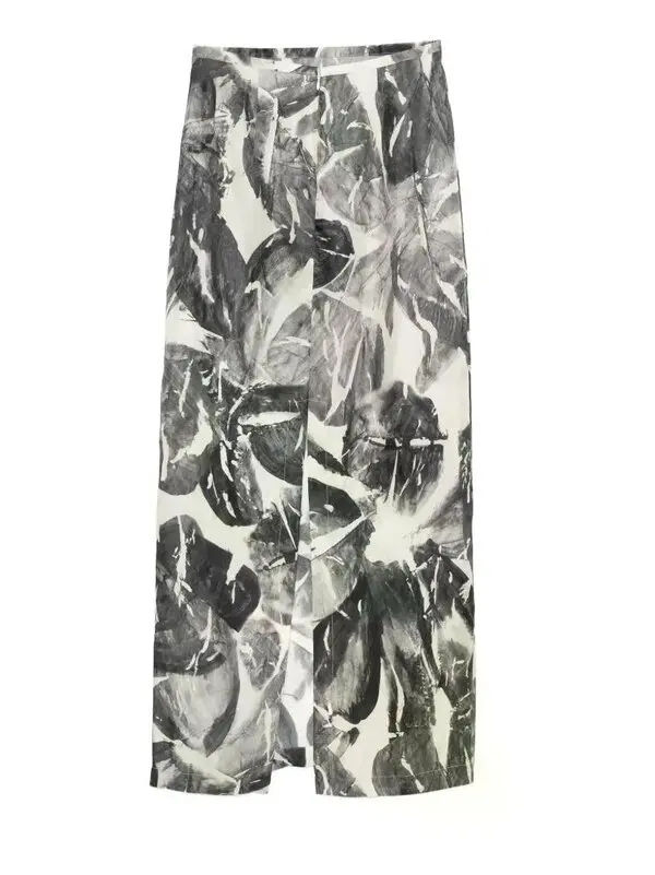 ALYSI Zip-fastening Midi Skirt - White