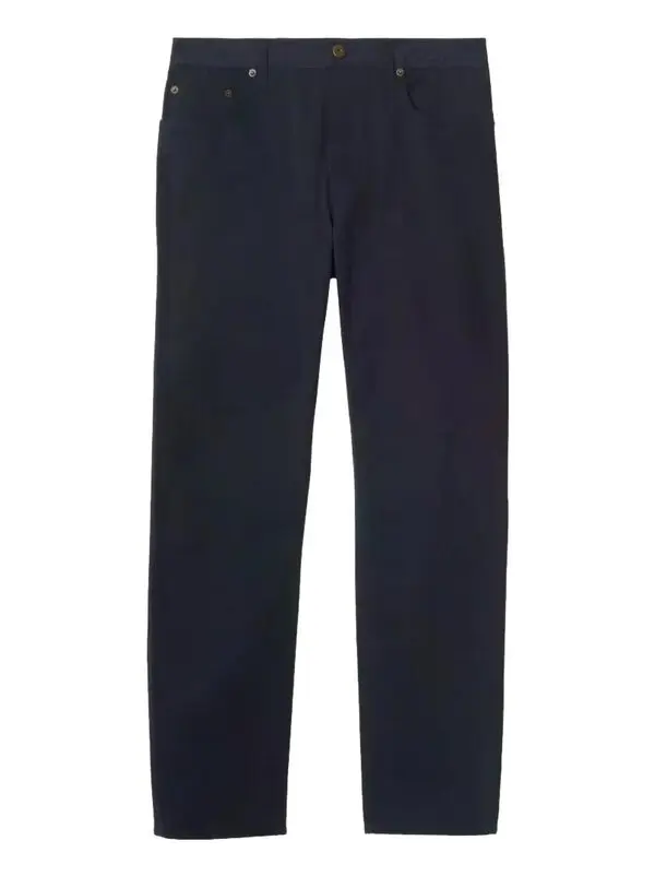 Burberry Cotton Moleskin Trousers - Blue