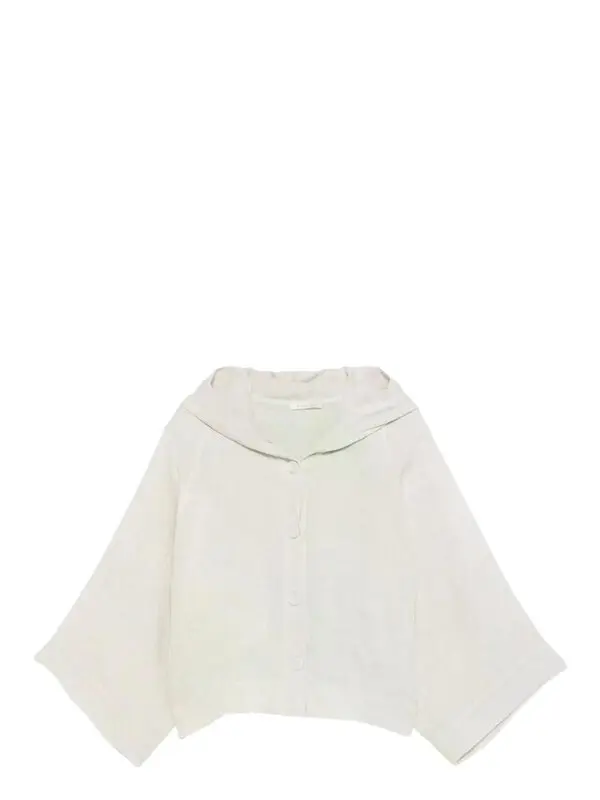 MAURIZIO BRASCHI Hooded Buttoned Jacket - Neutrals
