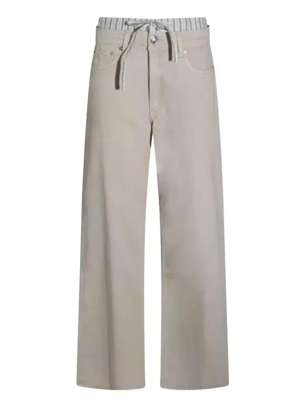 Rag & Bone Striped-waist Drawstring Jeans - Neutrals