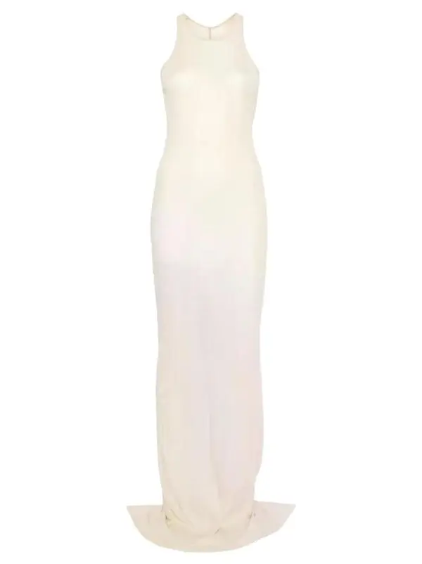 Rick Owens Crew Neck Racerback Maxi Dress - Neutrals