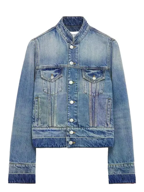Alexander McQueen Denim Button Jacket - Blue