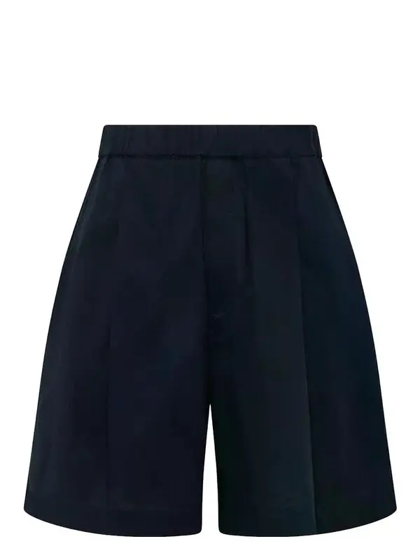LANEUS Elasticated Embroidered Shorts - Blue