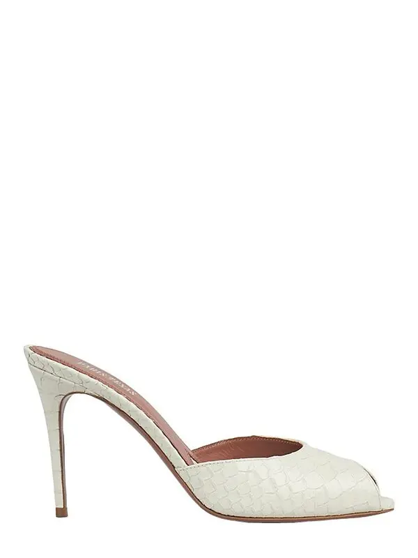 Paris Texas Vera Open Toe 85 Mules - Bone