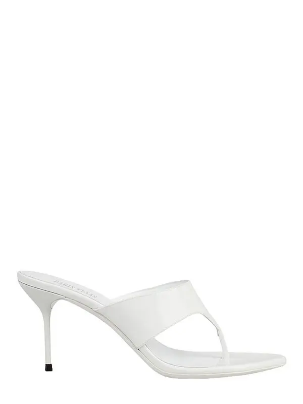 Paris Texas Lidia 70 Thong Mules - Optic White