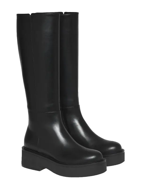 GIANVITO ROSSI Hiro Boots - Black Calf Leather