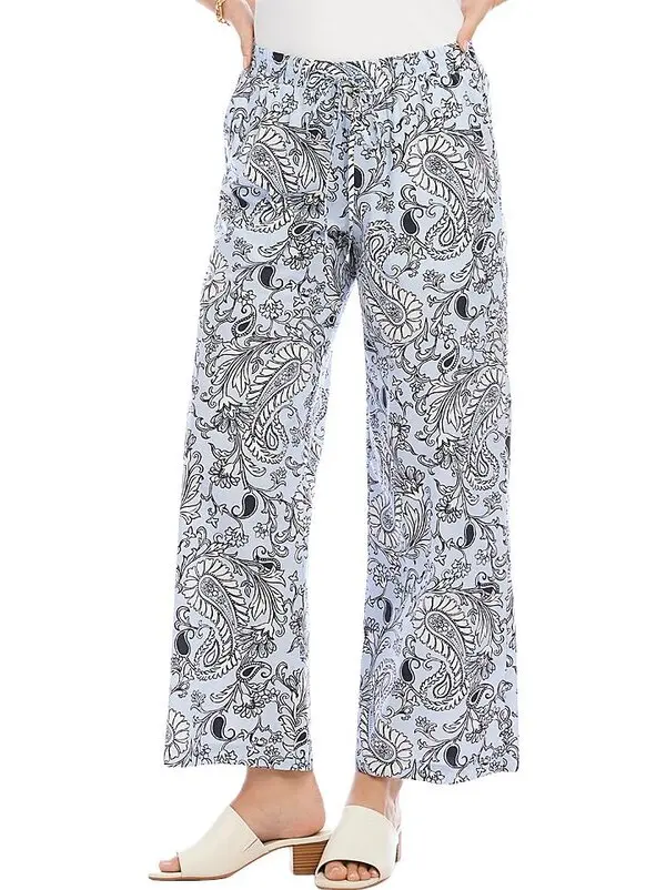 Karen Kane Drawstring Cropped Pants - Paisley