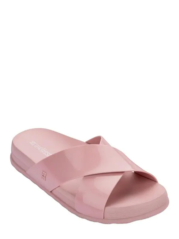 Melissa Cozy Cross Slides - Pink