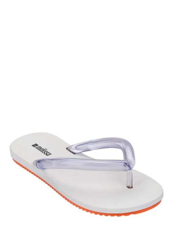 Melissa Air Flow Flip Flop Sandals - White/orange