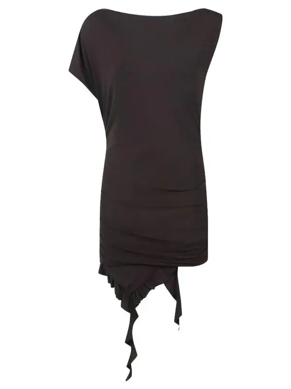 Pinko Ruffled-hem Mini Dress - Brown