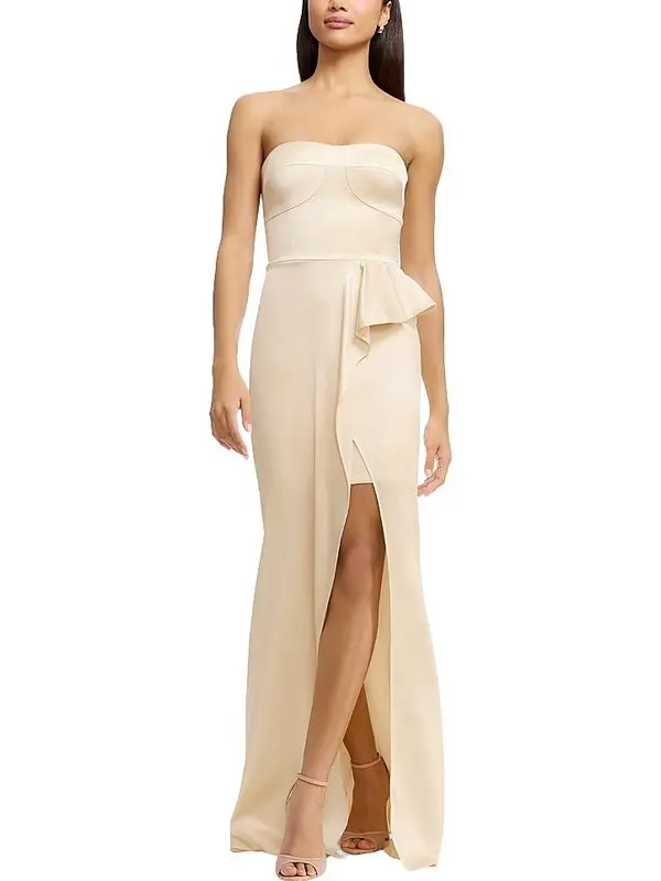 Dress The Population Kai Strapless Gown - Champagne