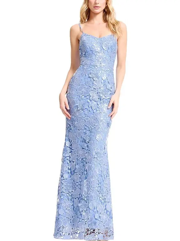 Dress The Population Giovanna Lace Dress - Sky