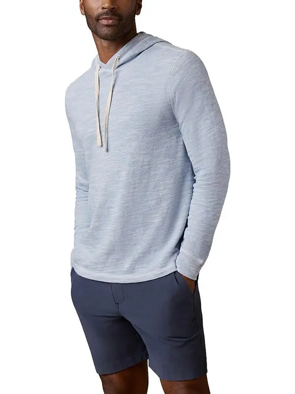 Faherty Brand Sunwashed Slub Hoodie - Blue Ivory Feeder