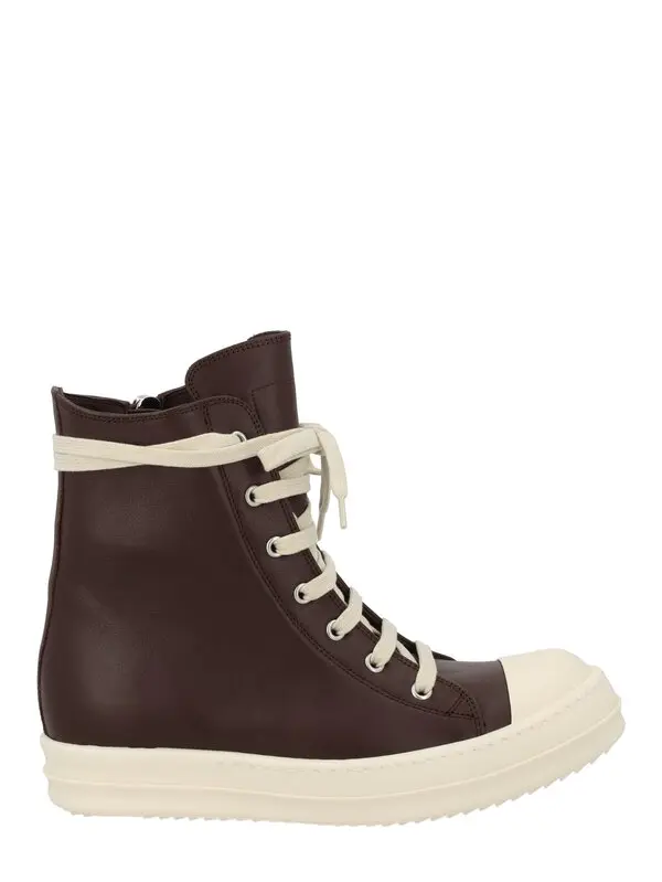 Rick Owens High-top Leather Sneakers - Brown