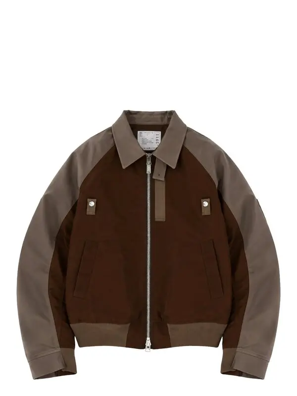 Sacai Technical Bomber - Brown