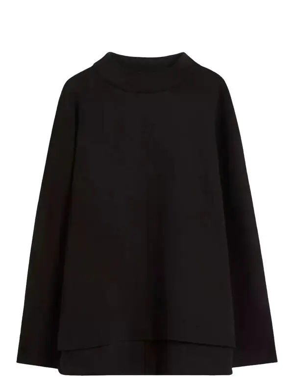 Max Mara High Neck Long Sleeve Top - Black