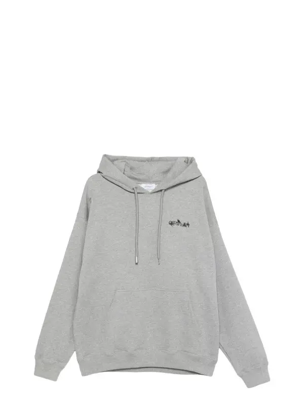 Off-White Graphic-print Hoodie - Grey