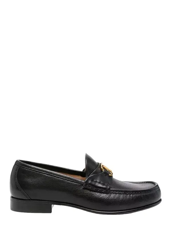 Valentino Garavani Vlogo Signature Leather Loafers - Black