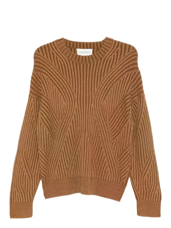 Eric Bompard Ribbed Crewneck Pullover - Brown
