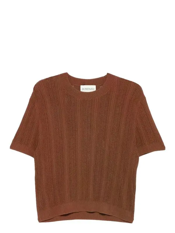 Eric Bompard Round-neck Knitted T-shirt - Brown