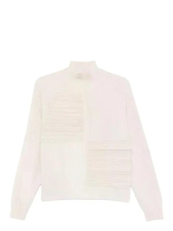 Eric Bompard Ottoman Ribbed Knit Sweater - Neutrals