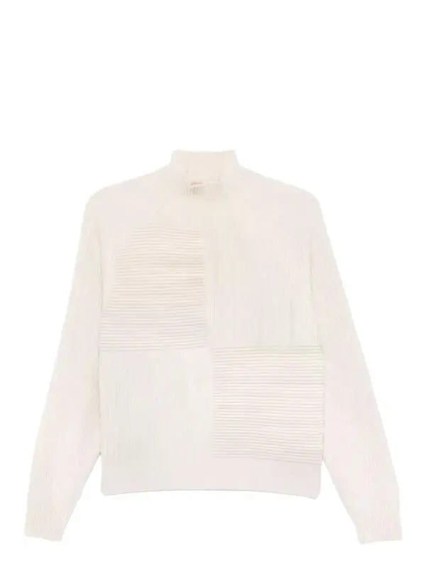 Eric Bompard Ottoman Ribbed Knit Sweater - Neutrals