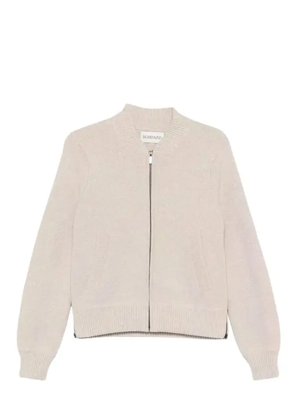 Eric Bompard Milano Zip-up Bomber Jacket - Neutrals