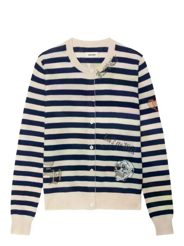 Zadig&Voltaire Missya Striped Cardigan - Blue