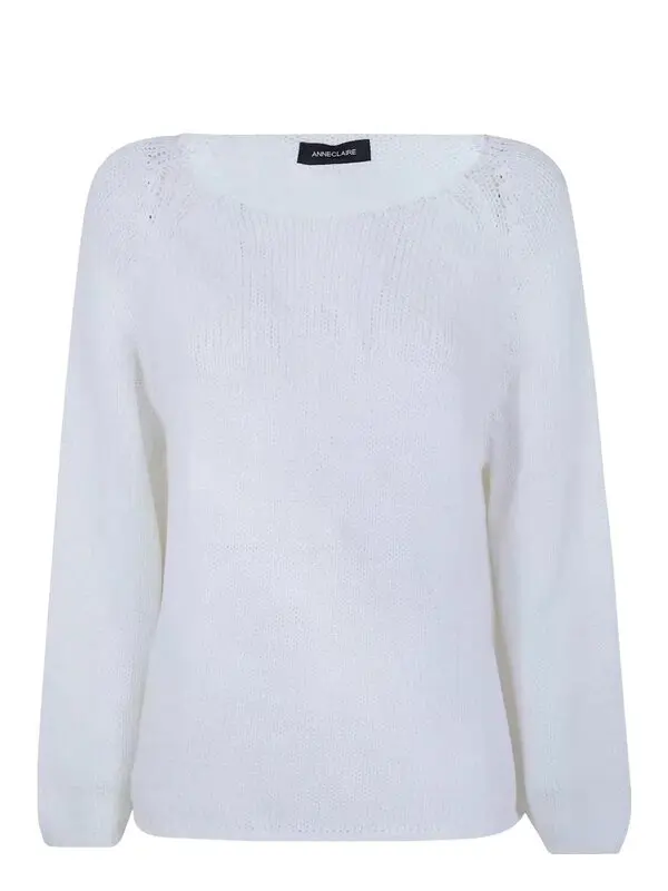 ANNE CLAIRE Knitted Sweater - White