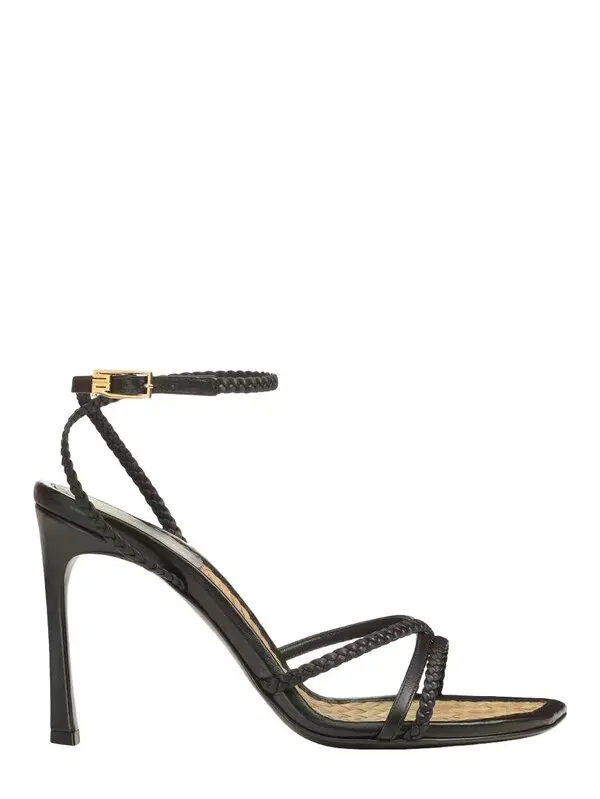 SERGIO ROSSI Braid Sandals - Black