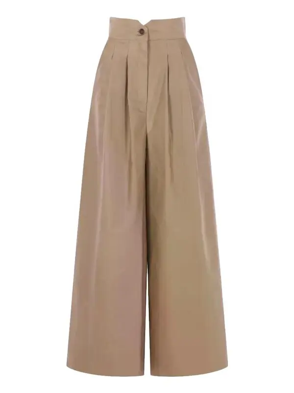 Dusan Pleated Wide-leg Trousers - Neutrals