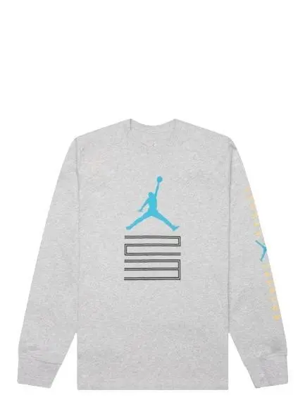 JORDAN Brooklyn Aj11 Graphic Long Sleeve Tee Shirt - White