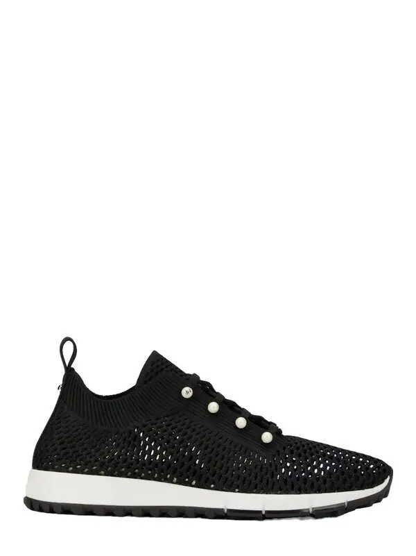 JIMMY CHOO Veles Embellished Sneakers - Black