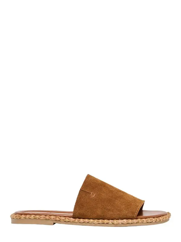 DOLCEVITA Ridge Slide Sandals - Chestnut Suede