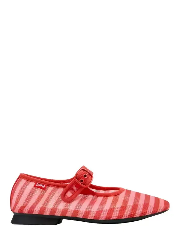 Camper Casi Myra Striped Ballet Flats - Red