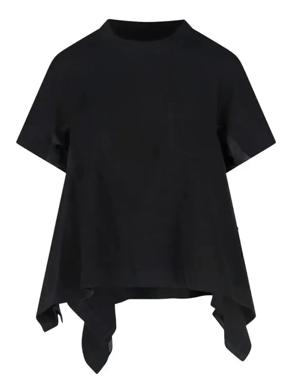 Sacai Asymmetric T-shirt - Black