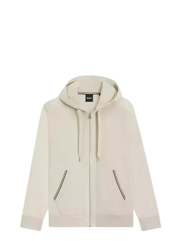 BOSS Zip Hooded Sweatshirt - White