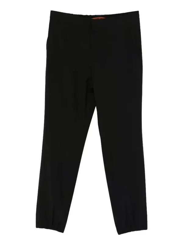 Zegna Gathered Hem Trousers - Black