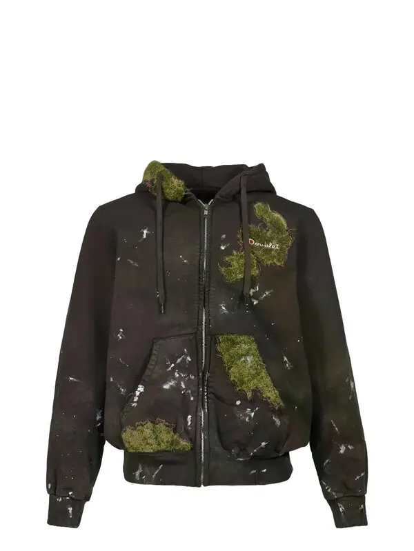 DOUBLET Zip-up Hoodie - Brown