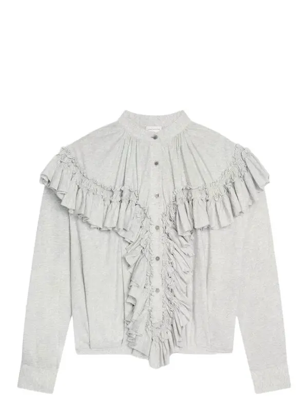 Dries Van Noten Ruffled Shirt - Grey
