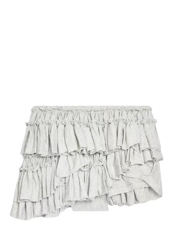 Dries Van Noten Ruffled Hem Shorts - Grey